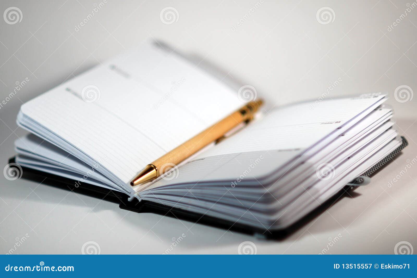 Agenda and pen stock image. Image of notes, office, agenda - 13515557