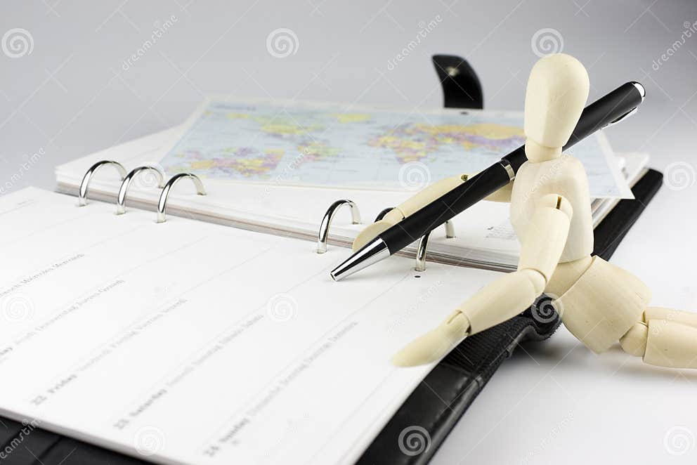Agenda planning stock photo. Image of figurine, calendar - 8043814