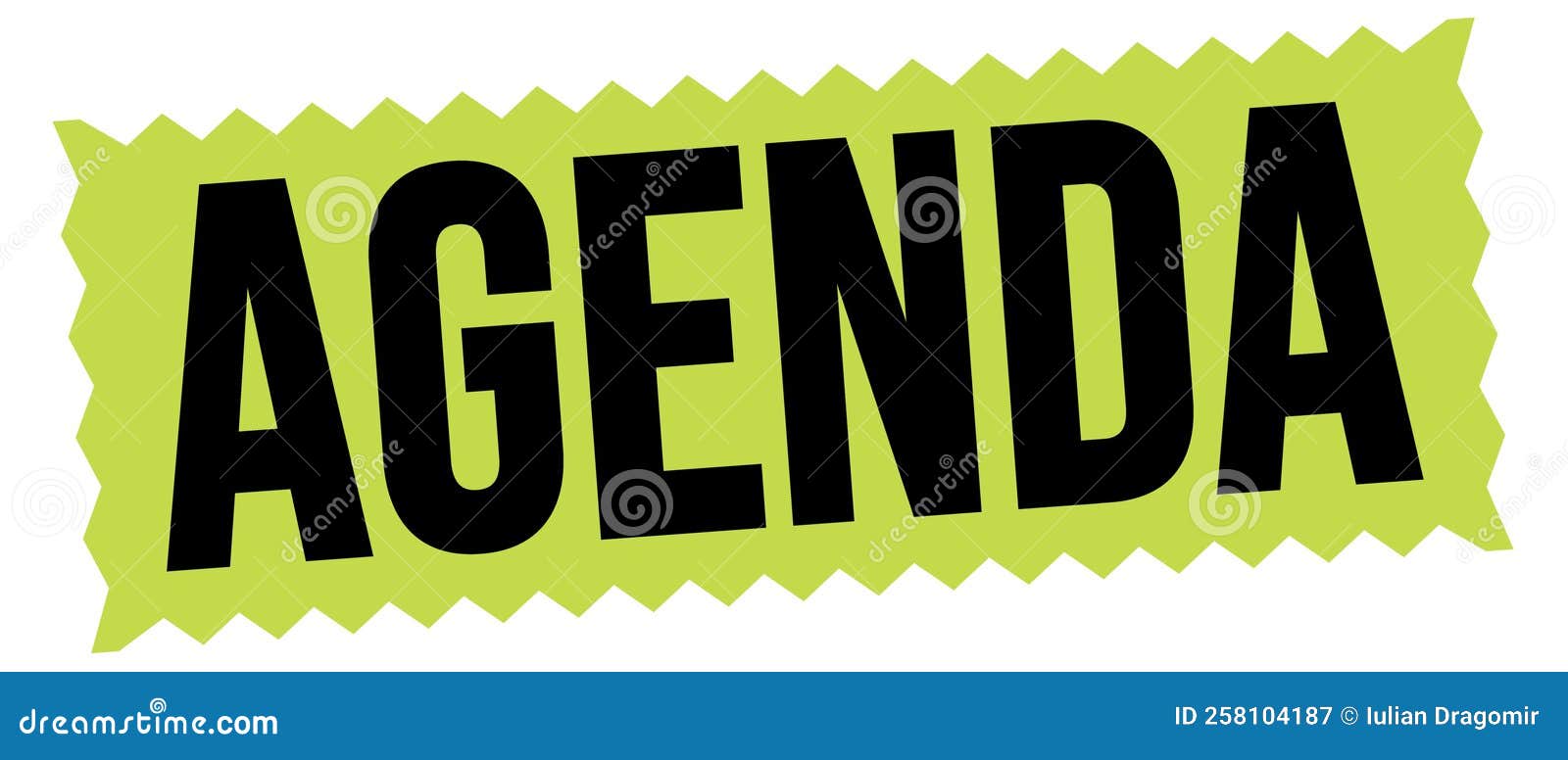 AGENDA Text Written on Green-black Stamp Sign Stock Illustration ...
