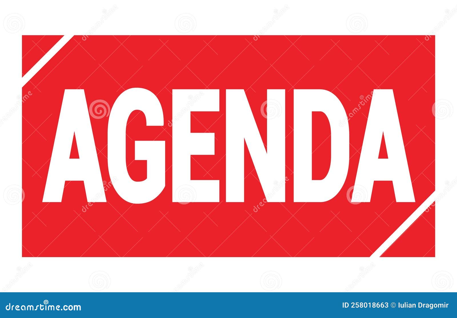 AGENDA Text Written on Red Stamp Sign Stock Illustration - Illustration ...