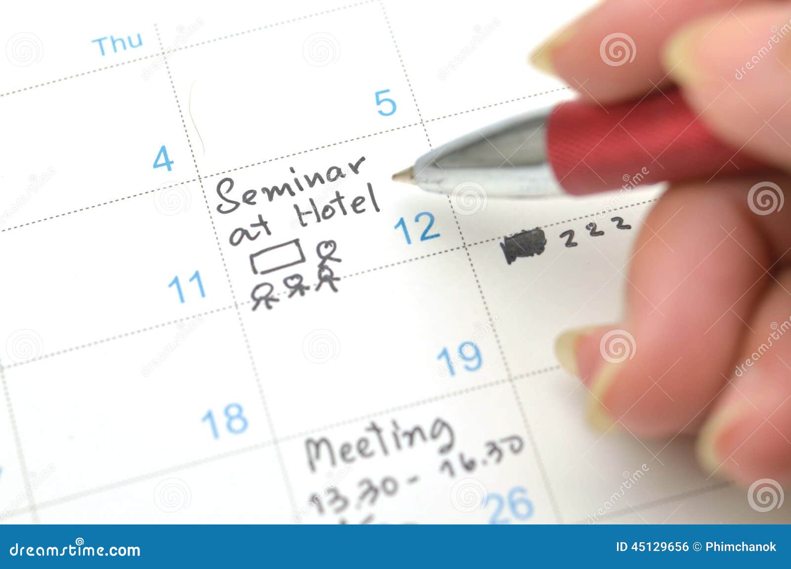 Agenda in Time Planner or Calendar Stock Photo - Image of empty ...