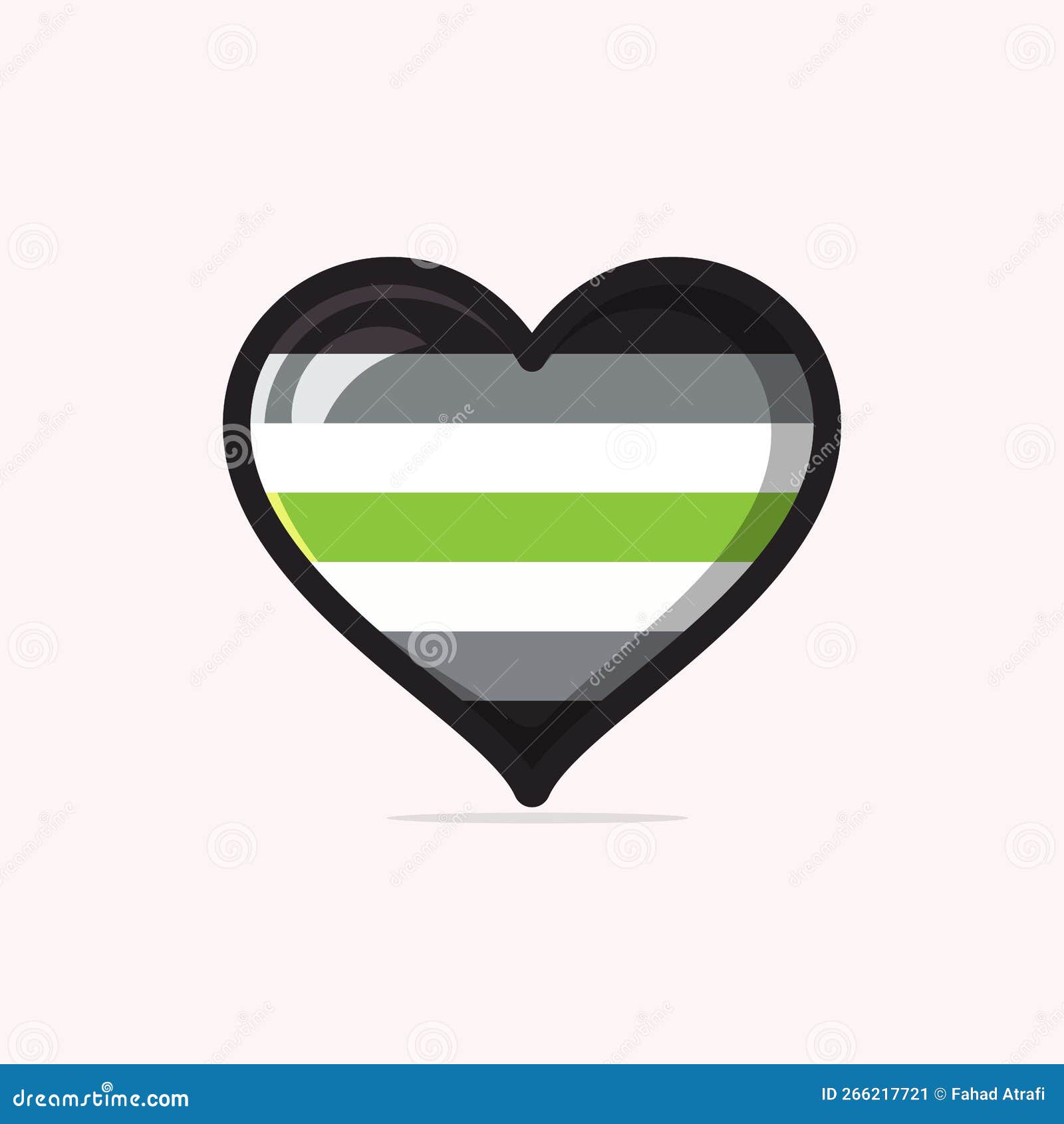 Agender Flag in a Heart Shape Stock Vector - Illustration of ...