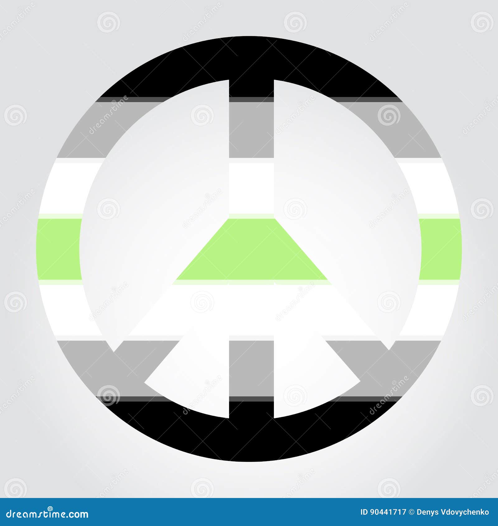 Agender Pride Flag in a Form of Peace Symbol Stock Vector ...