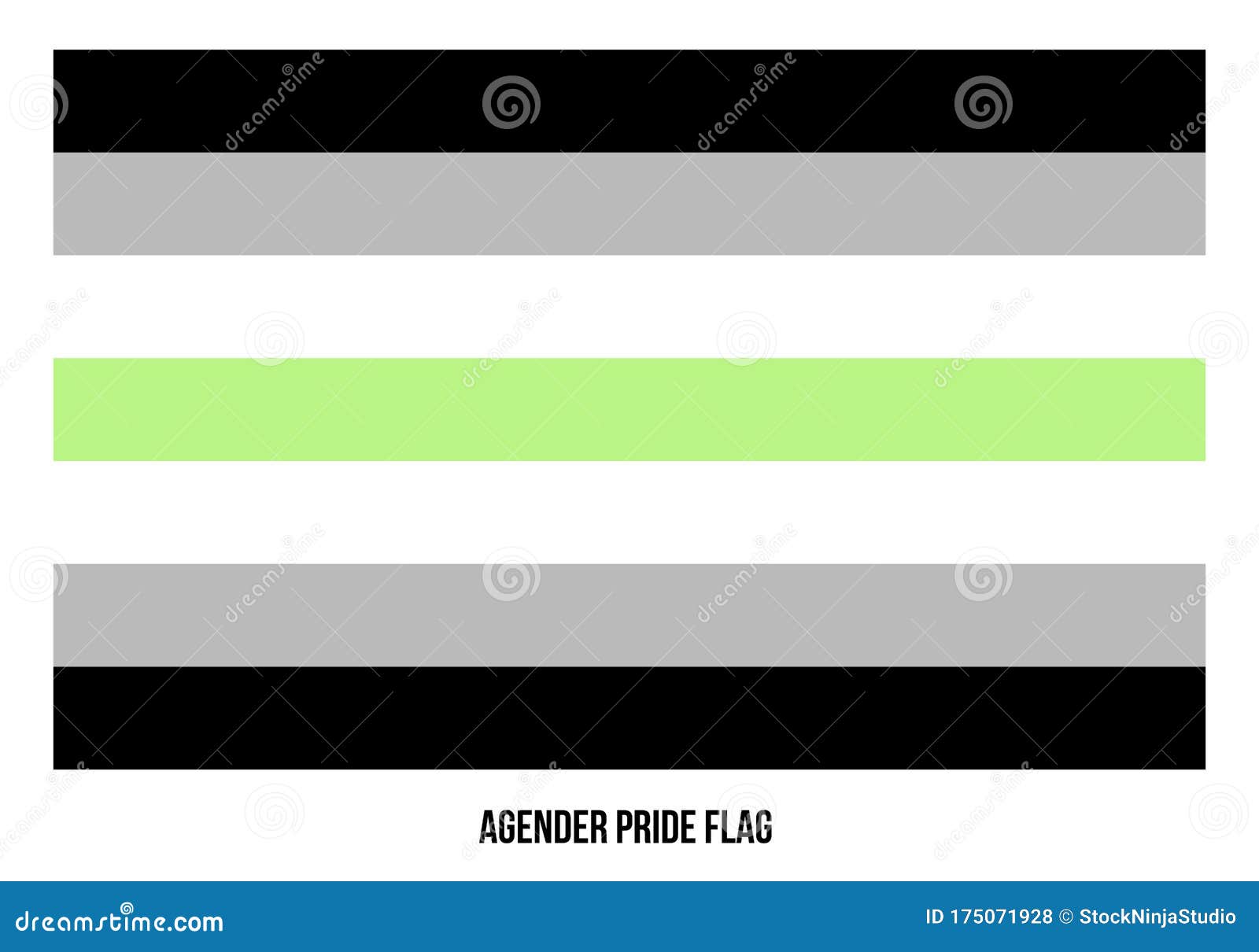 Agender Pride Flag Vector Illustration Designed with Correct Color ... Agender Pride Flag Vector Illustration Designed with Correct Color ...