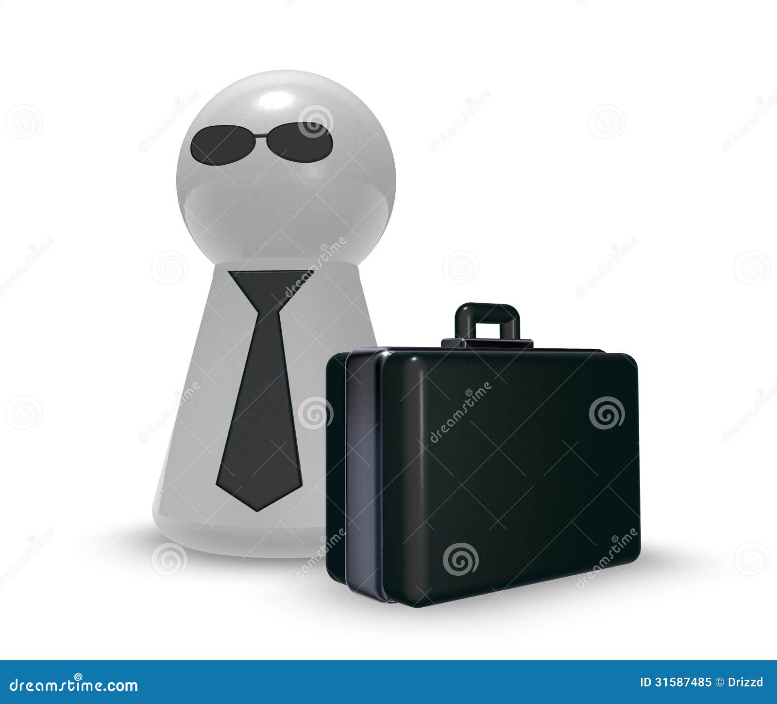 Agent with case stock illustration. Illustration of transportation ...