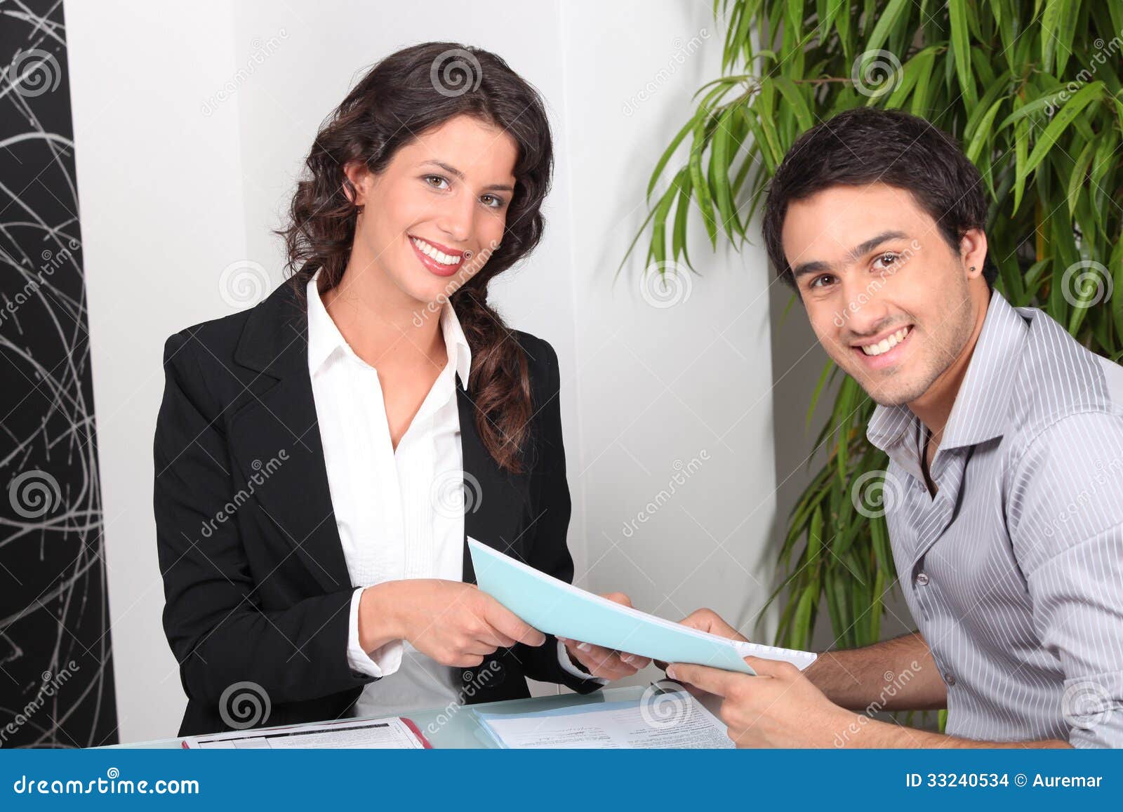 Agent and client stock photo. Image of loan, male, deal - 33240534