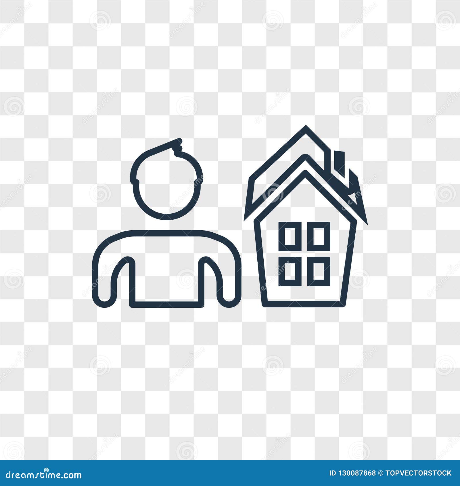 Agent Concept Vector Linear Icon Isolated on Transparent Background ...