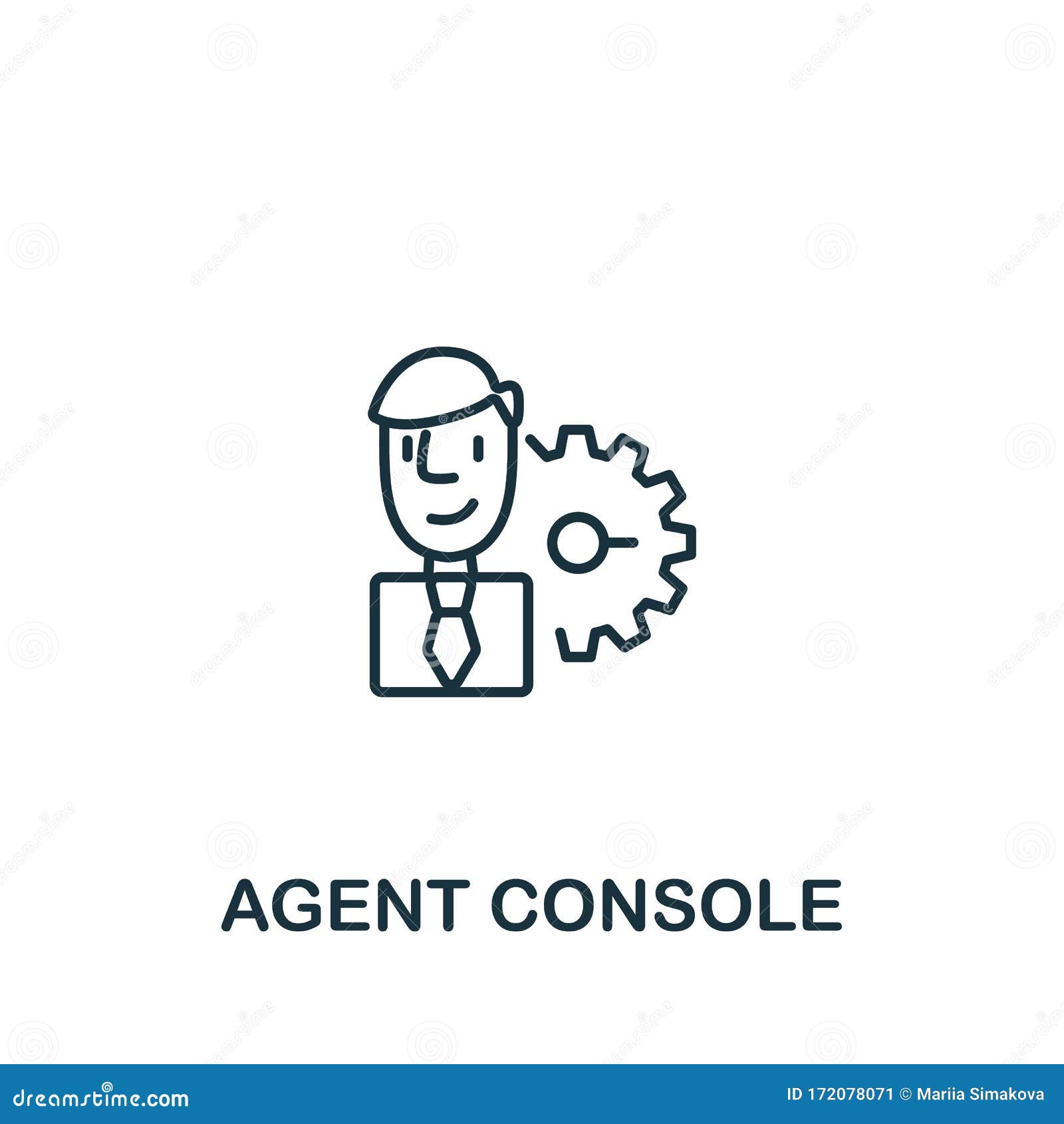 Agent Console Icon from Customer Service Collection. Simple Line ...