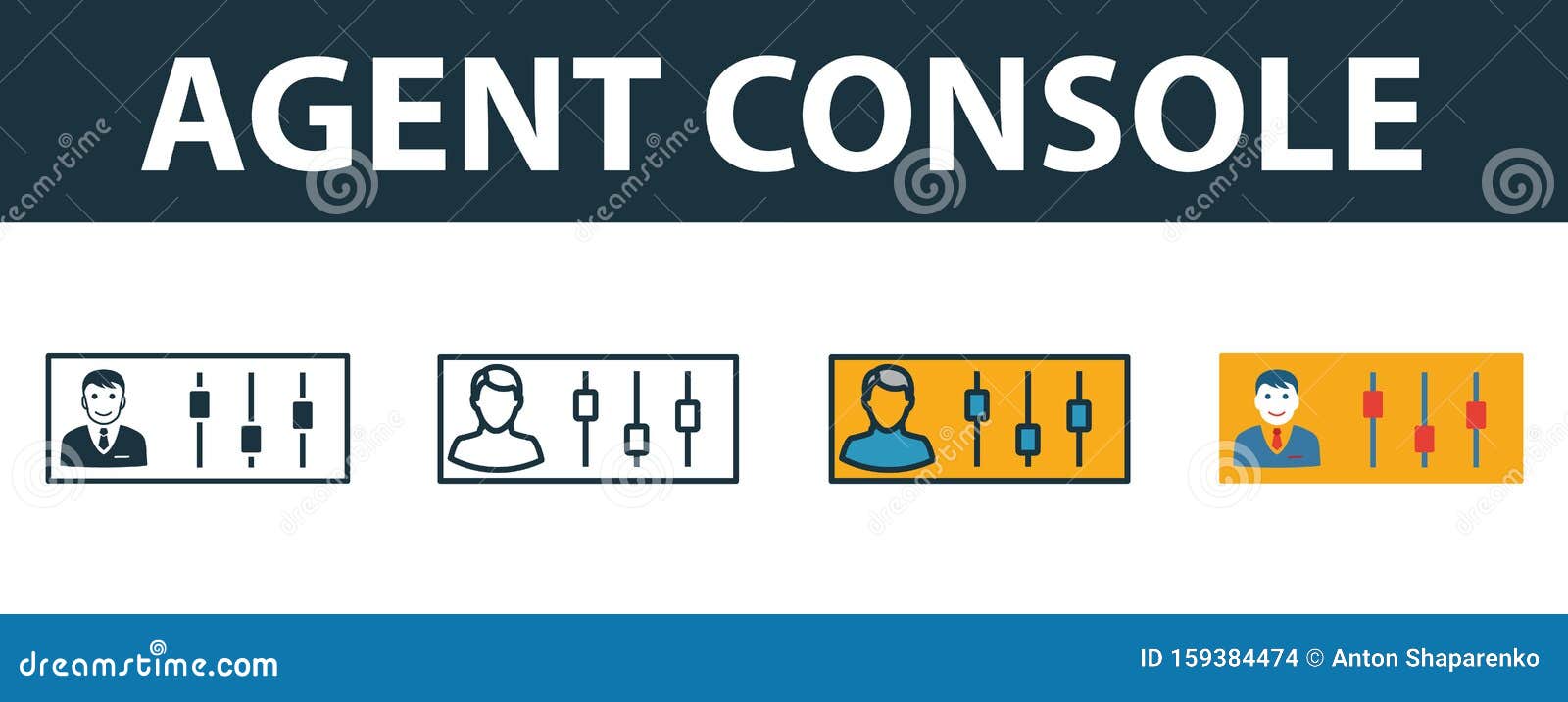 Agent Console Icon Set. Premium Symbol in Different Styles from ...