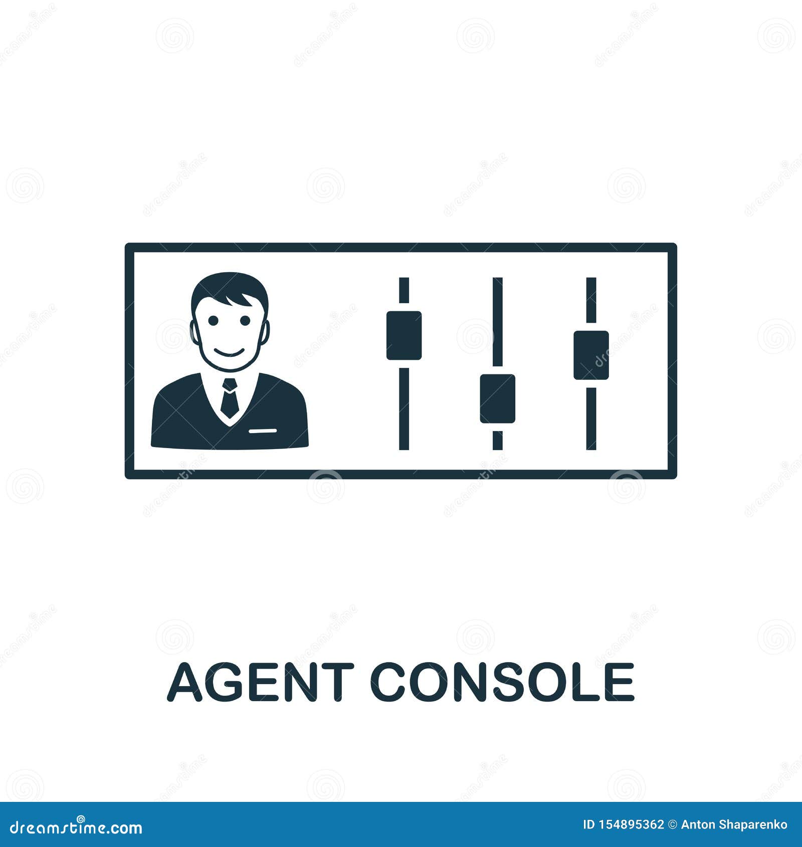 Agent Console Icon Symbol. Creative Sign from Icons Collection. Filled ...
