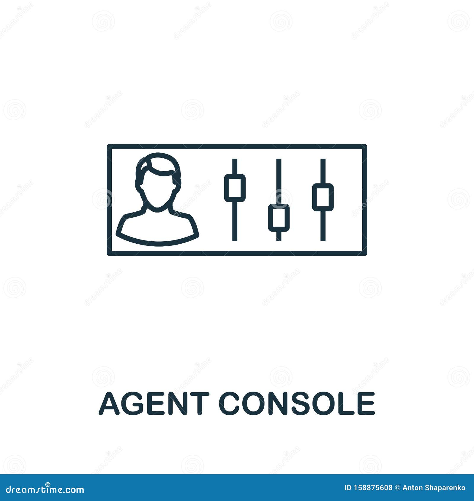 Agent Console Outline Icon. Thin Line Concept Element from Customer ...