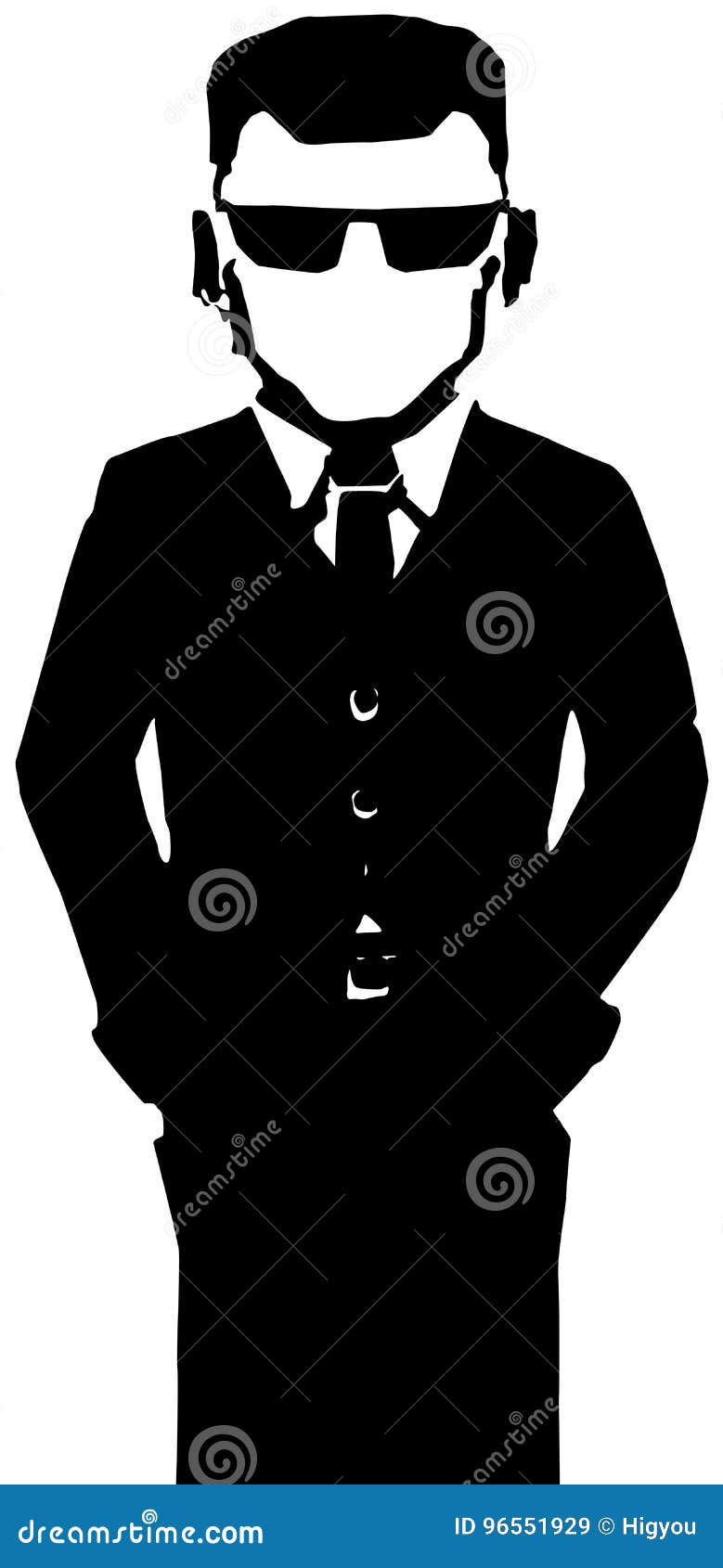 Agent Figure Stencil stock vector. Illustration of standing - 96551929