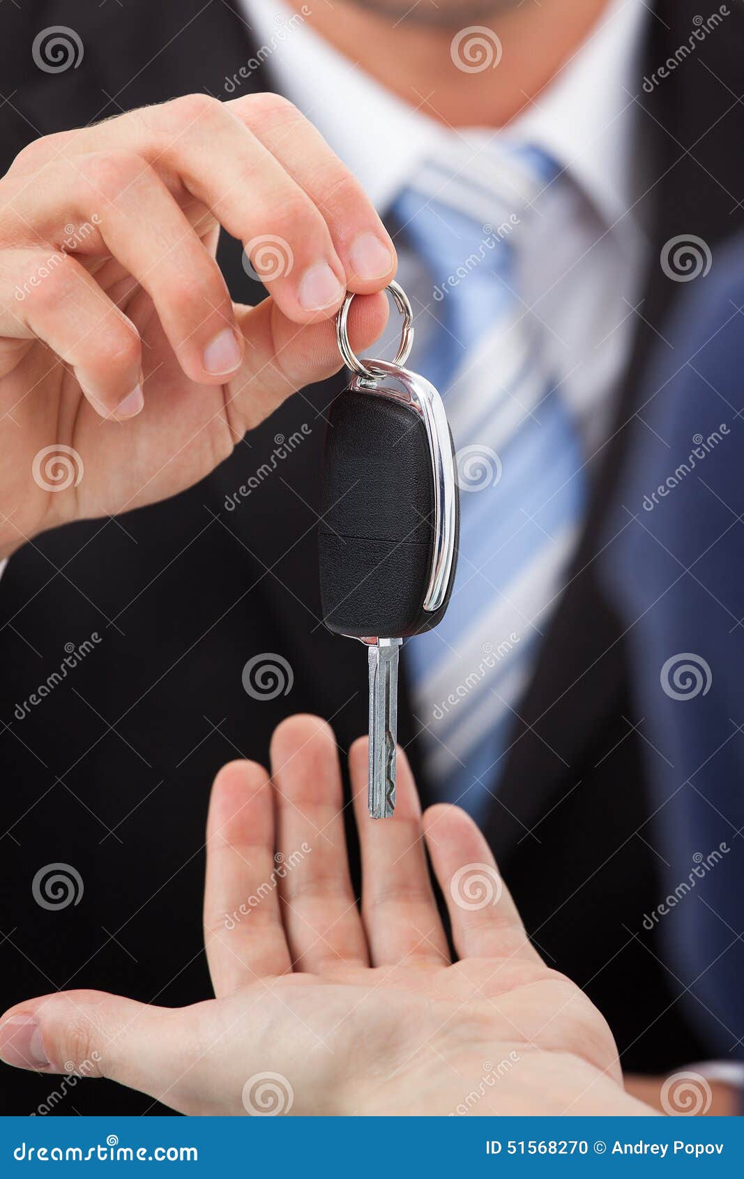 Agent Giving Car Key To Man Stock Photo - Image of customer, adult ...