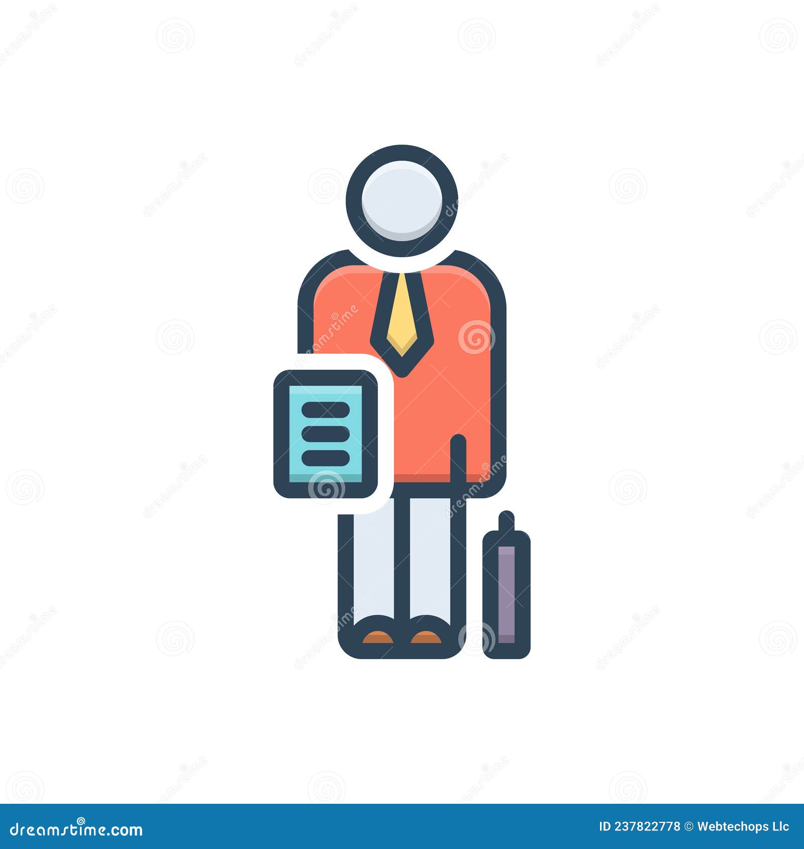 Color Illustration Icon for Agent, Buyer and Handler Stock Illustration ...