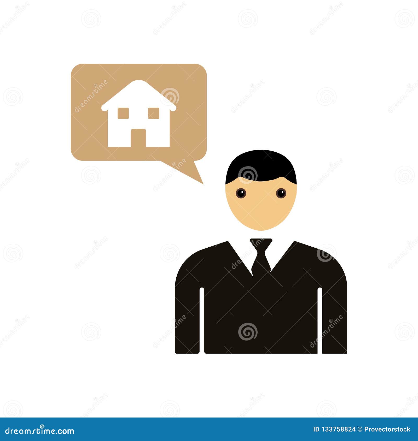 Agent Icon Vector Sign and Symbol Isolated on White Background Stock ...