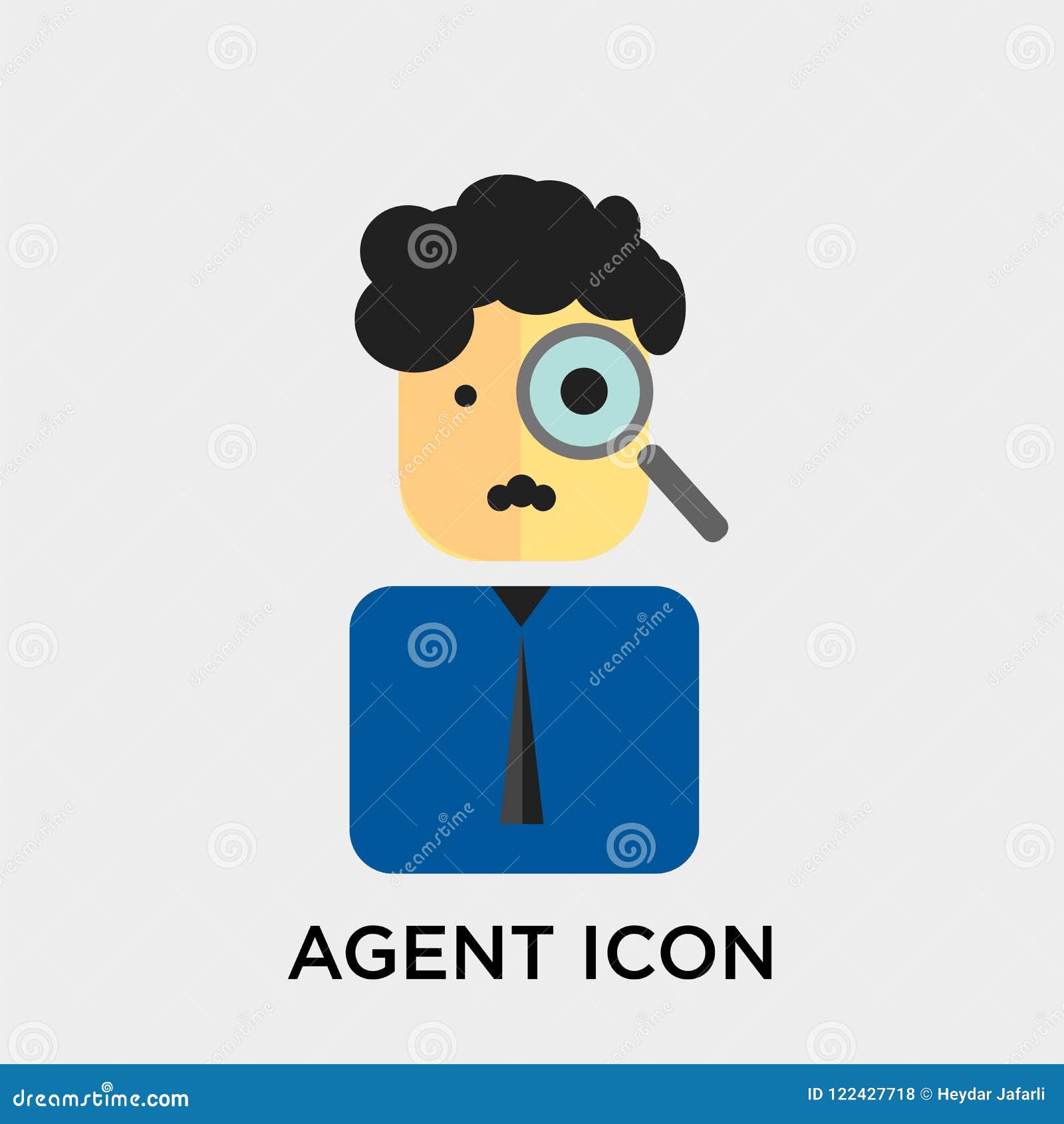 Agent Icon Vector Sign and Symbol Isolated on White Background, Stock ...