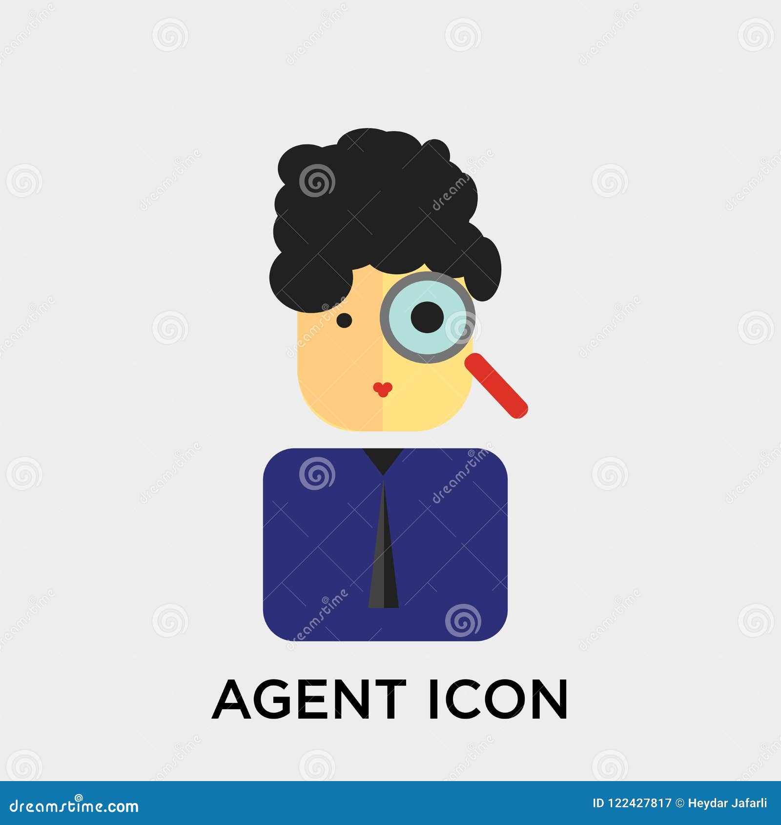 Agent Icon Vector Sign and Symbol Isolated on White Background, Stock ...