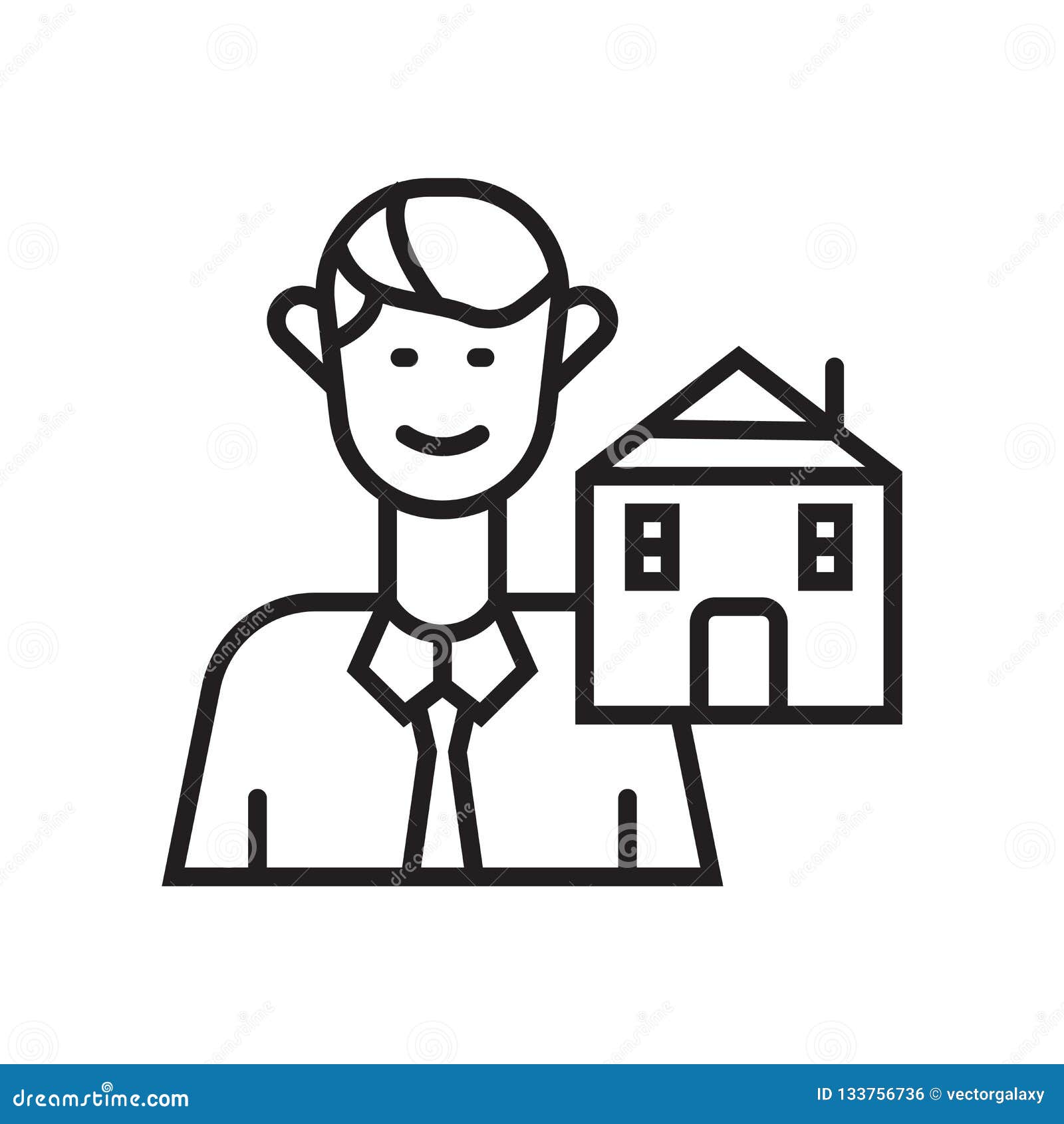 Agent Icon Vector Sign and Symbol Isolated on White Background, Agent ...