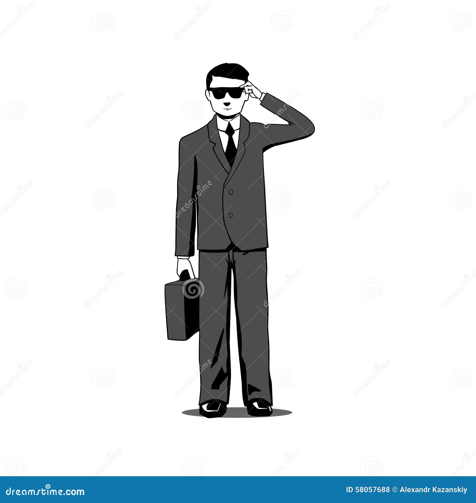 Agent stock illustration. Illustration of males, double - 58057688