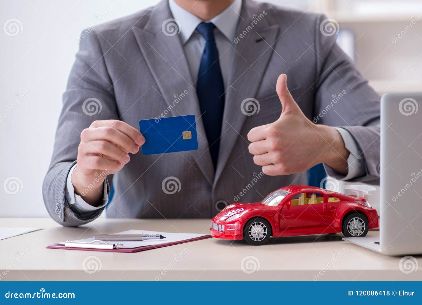 The Agent Offering Car Motor Insurance Stock Photo - Image of property ...