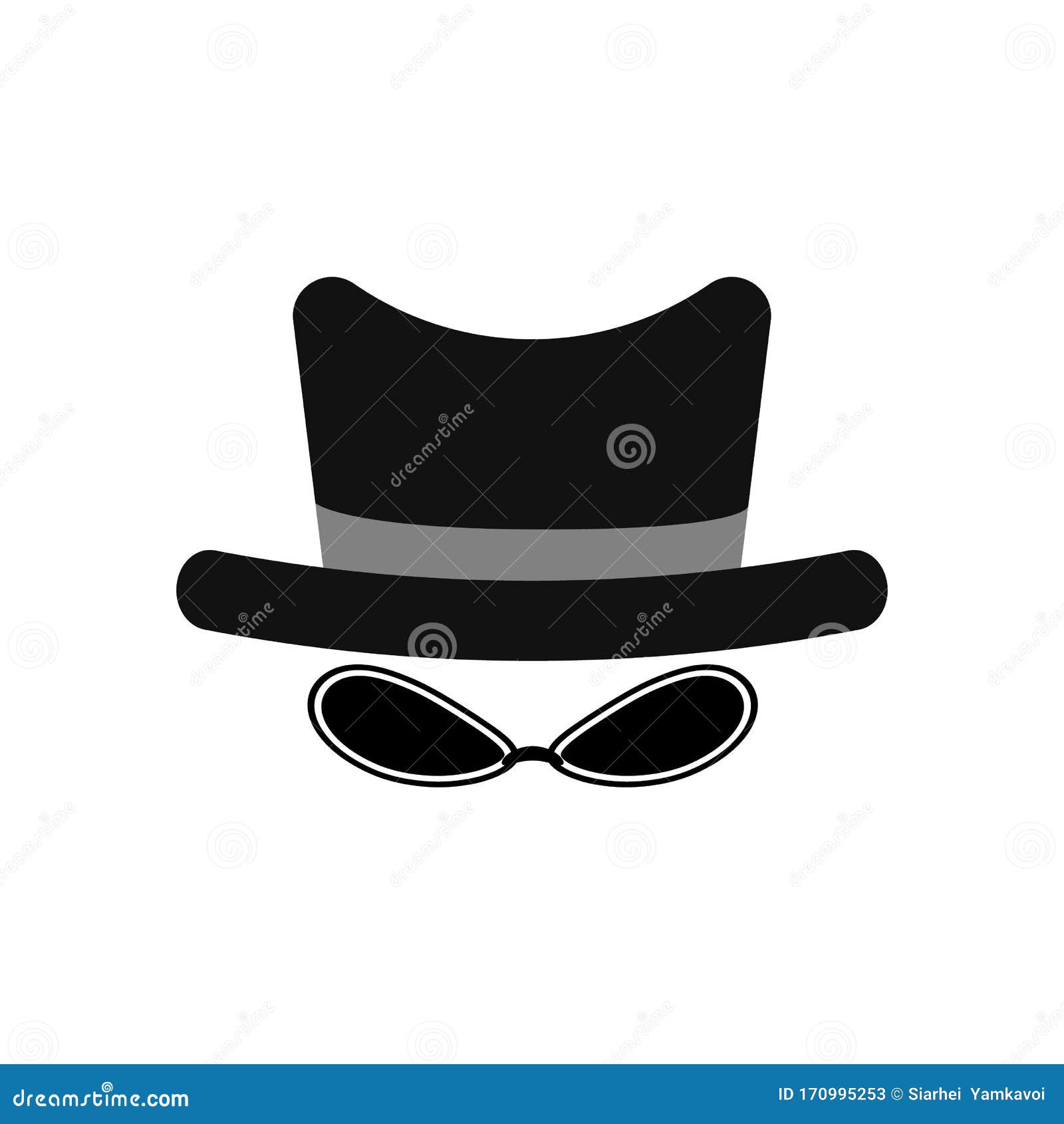 Agent, Spy, Incognito Icon. Hat and Glasses. Anonymous and Strangers ...