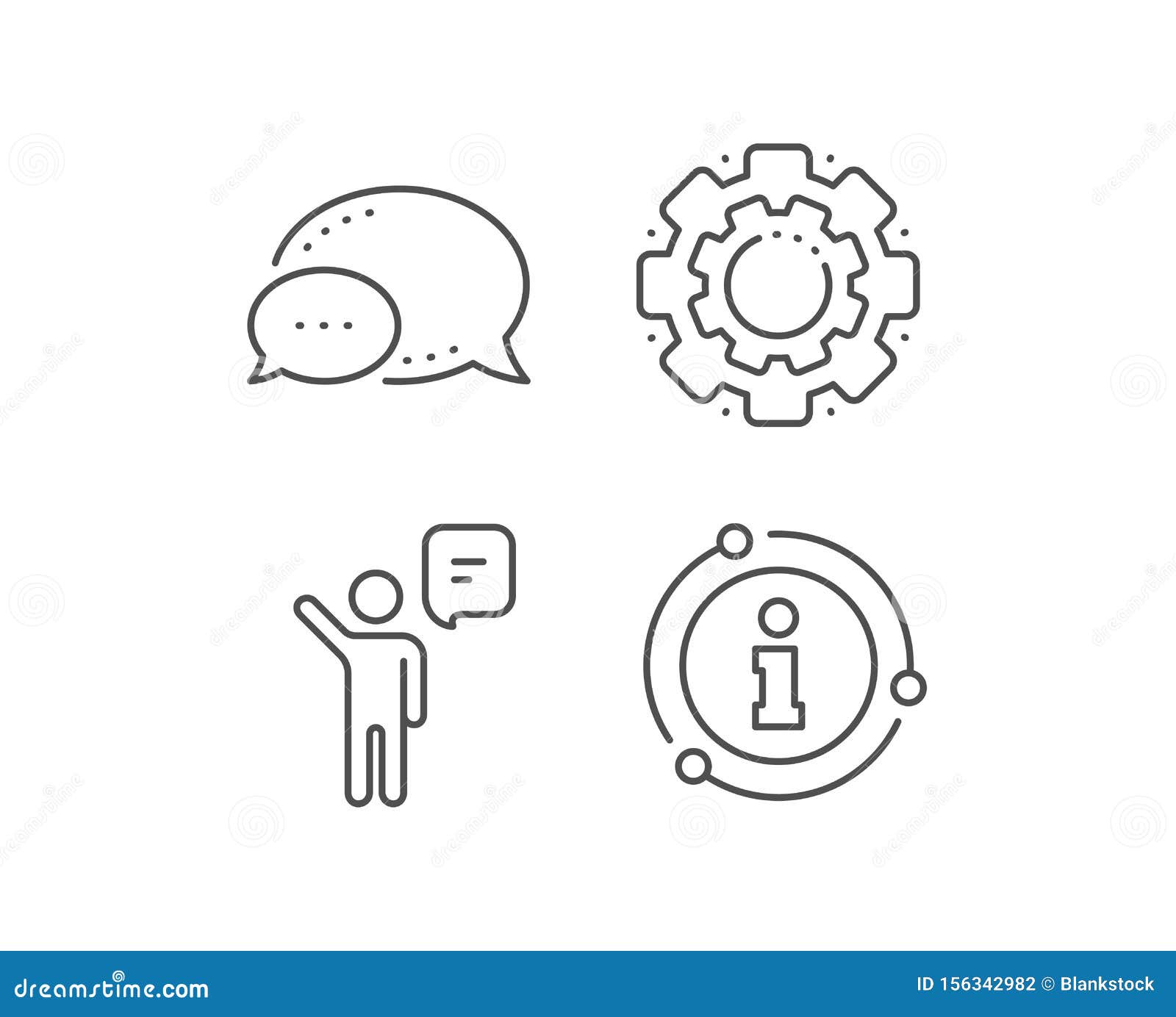 Agent Talk Line Icon. Business Management Sign. Vector Stock Vector ...