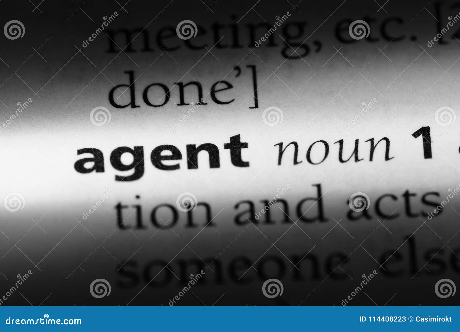 Agent stock image. Image of paper, writing, concept - 114408223