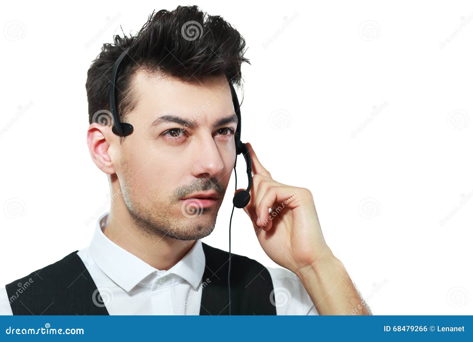 Agente di call-center fotografia stock. Immagine di centro - 68479266