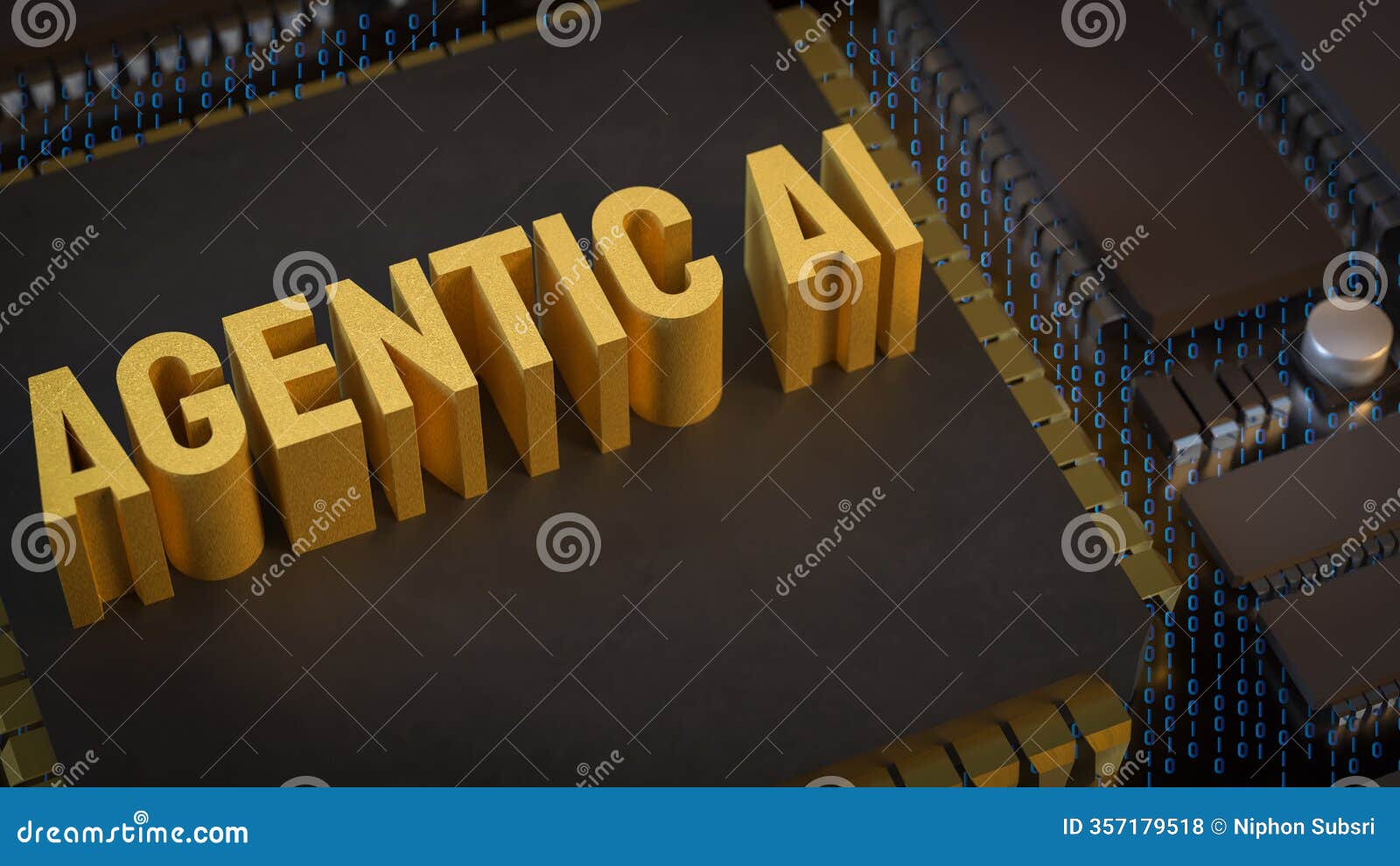 The Agentic Ai for Technology or it Concept 3d Rendering Stock ...