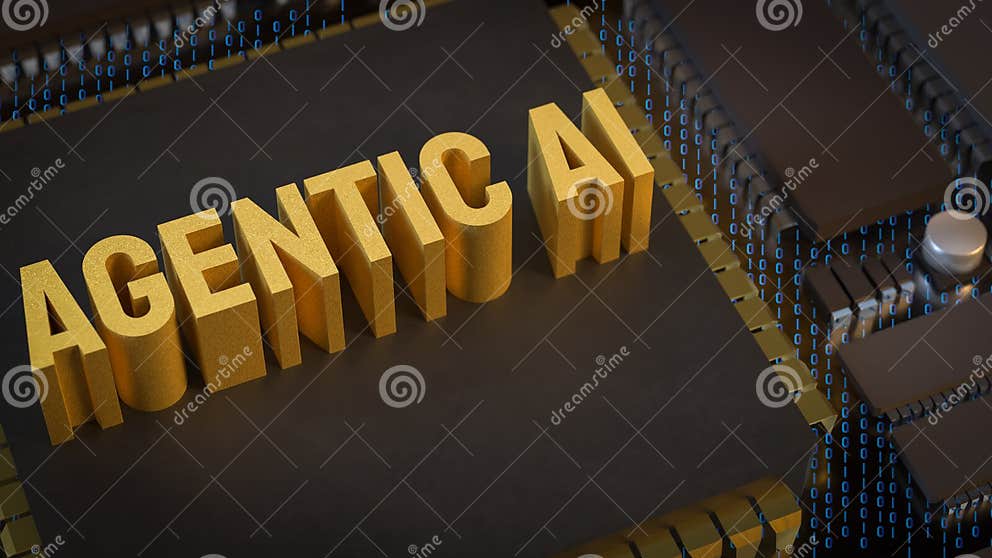 The Agentic Ai for Technology or it Concept 3d Rendering Stock ...