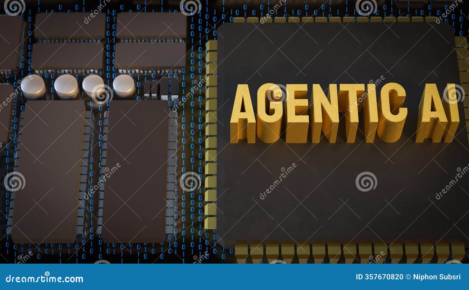 The Agentic Ai for Technology or it Concept 3d Rendering Stock ...