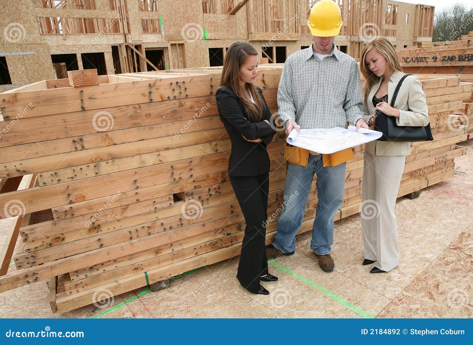 Agents and Home Builder stock photo. Image of buyer, jeans - 2184892