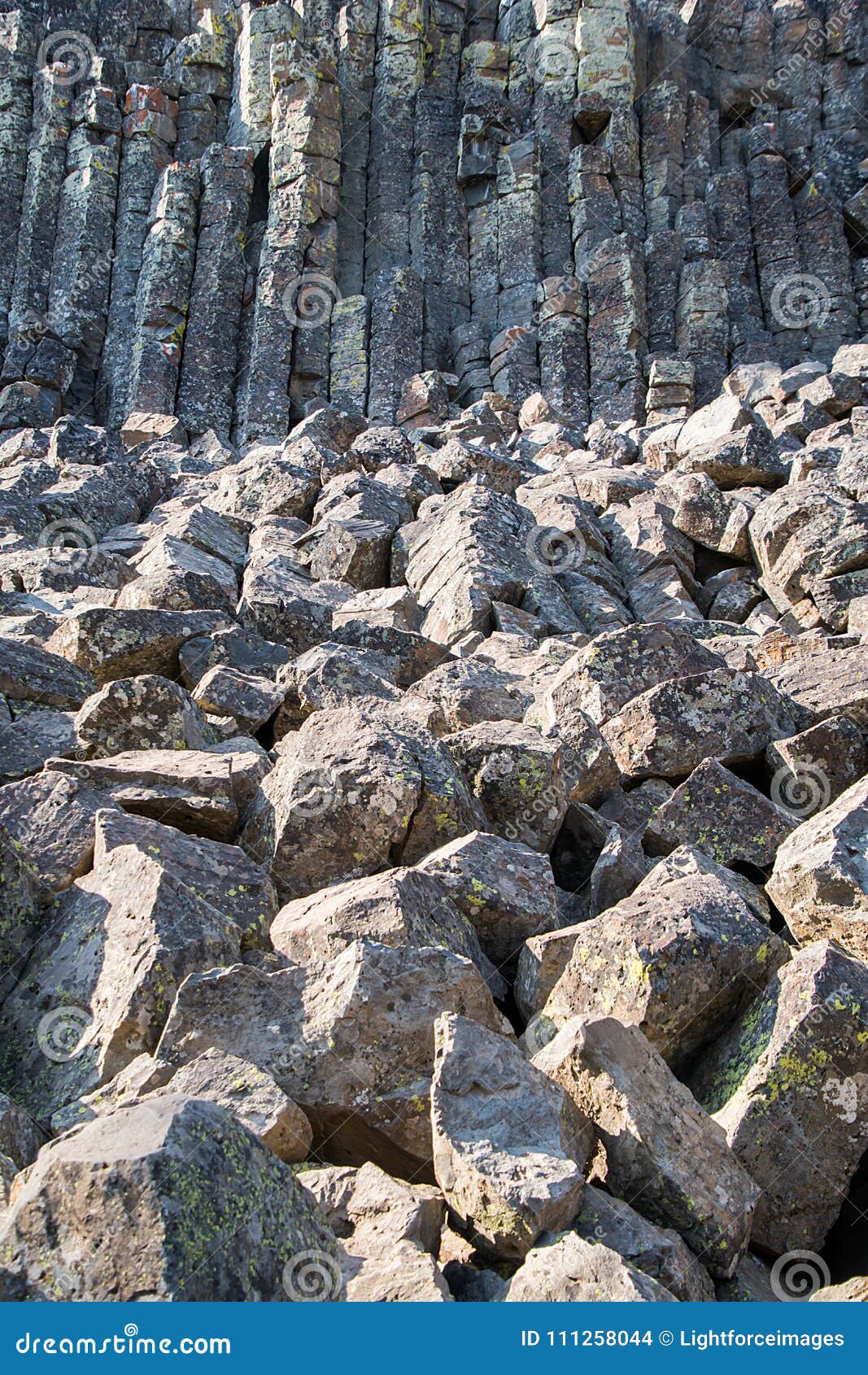 Crumbling Columns, Yellowstone National Park Stock Photo - Image of ...