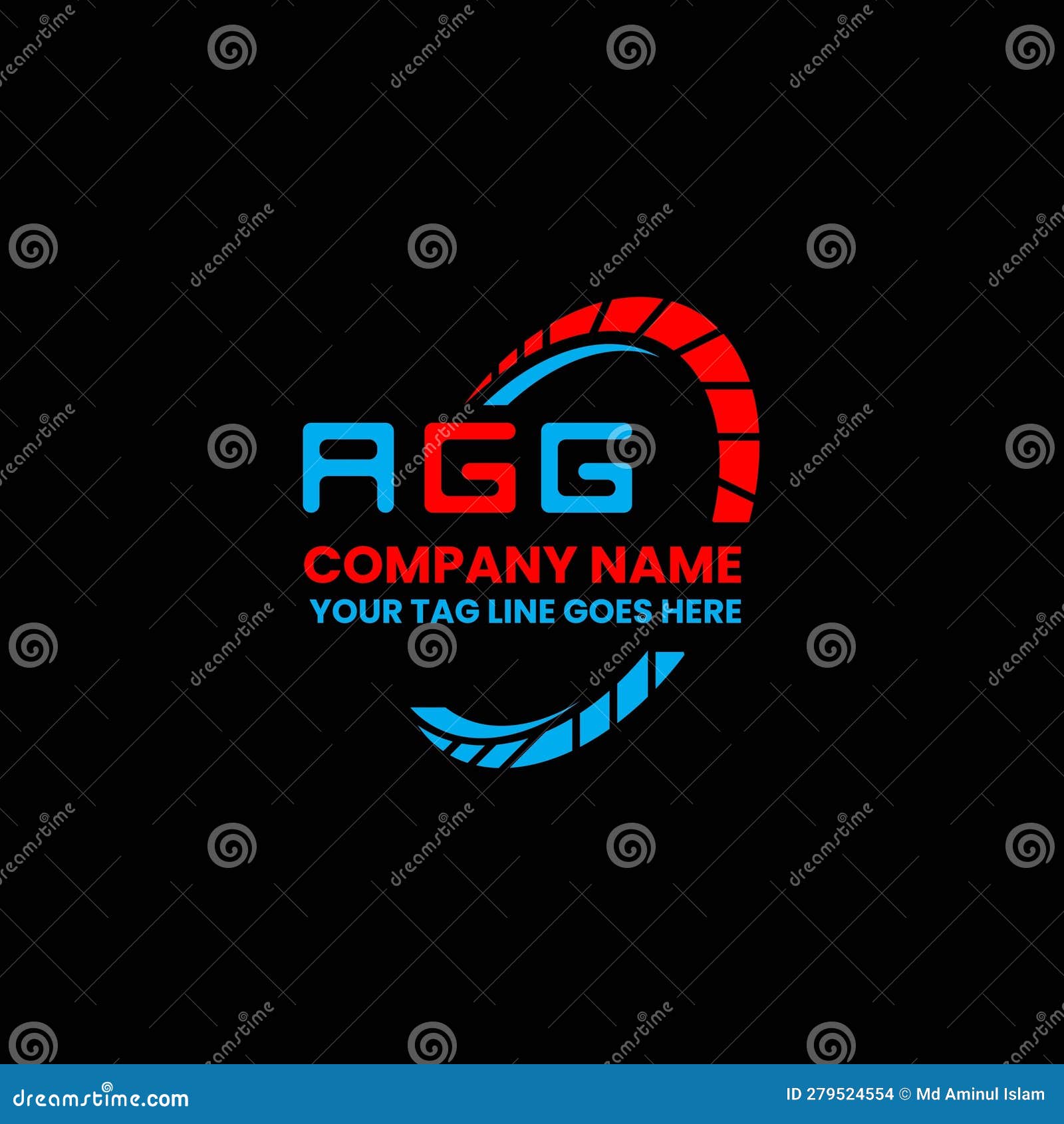 AGG Letter Logo Creative Design with Vector Graphic, AGG Stock Vector ...