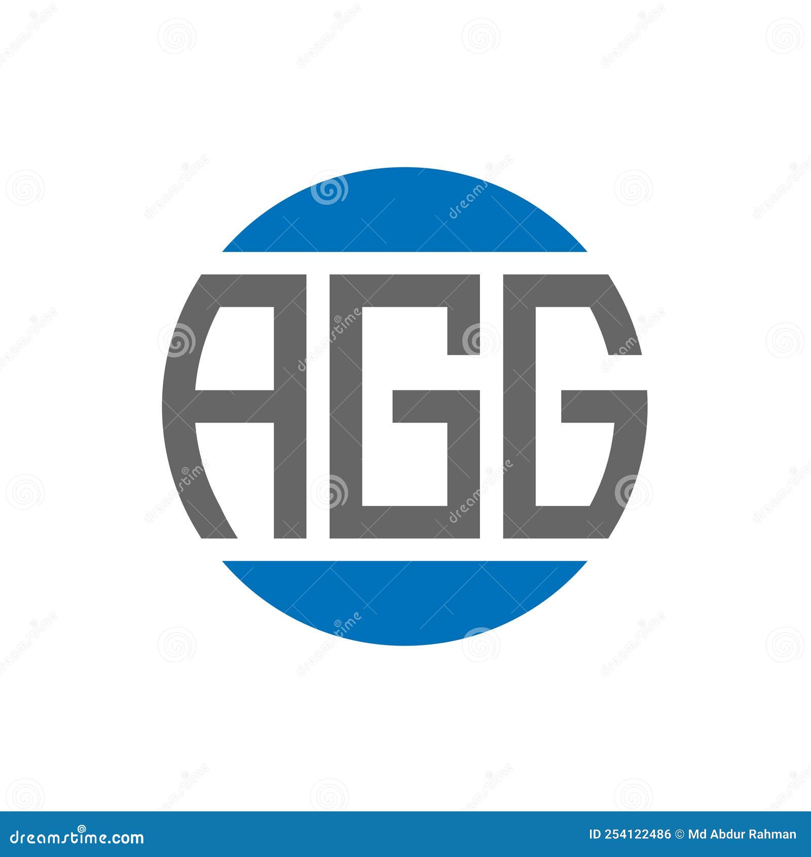 AGG Letter Logo Design on White Background. AGG Creative Initials ...