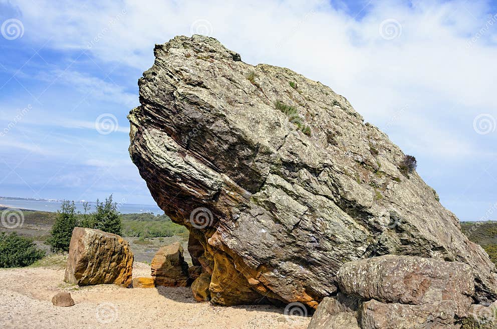 Agglestone Rock on Studland Heath in Dorset Stock Photo - Image of ...