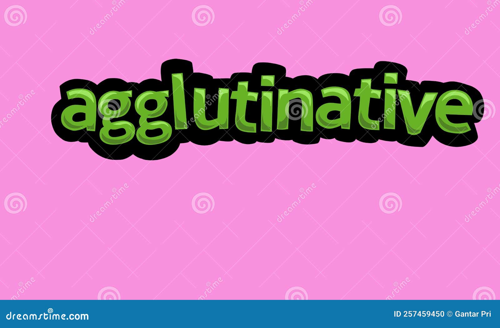 AGGLUTINATIVE Writing Vector Design on a Pink Background Stock Vector ...