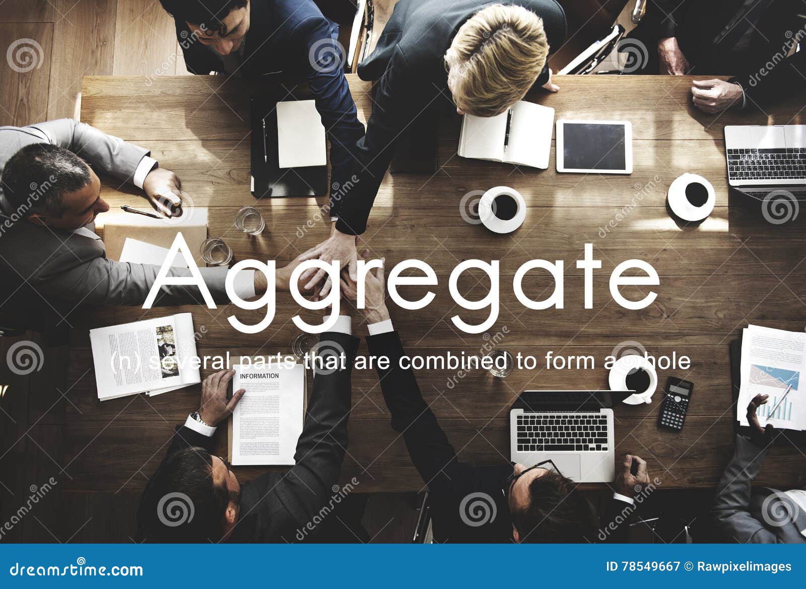 Aggregate Assemble Accumulate Gather Unity Concept Stock Image - Image ...