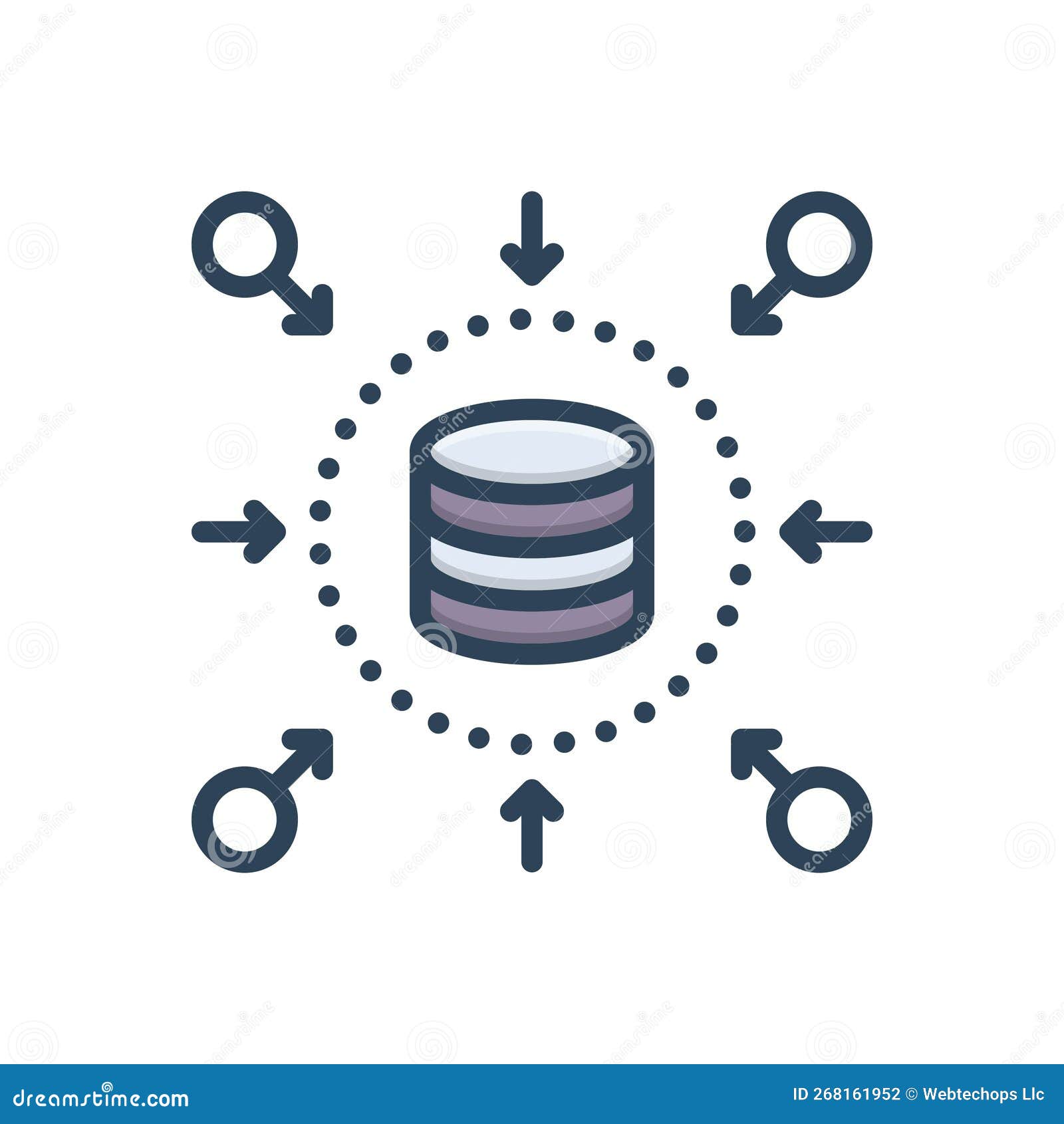 Color Illustration Icon for Aggregate, Entire and Overall Stock ...