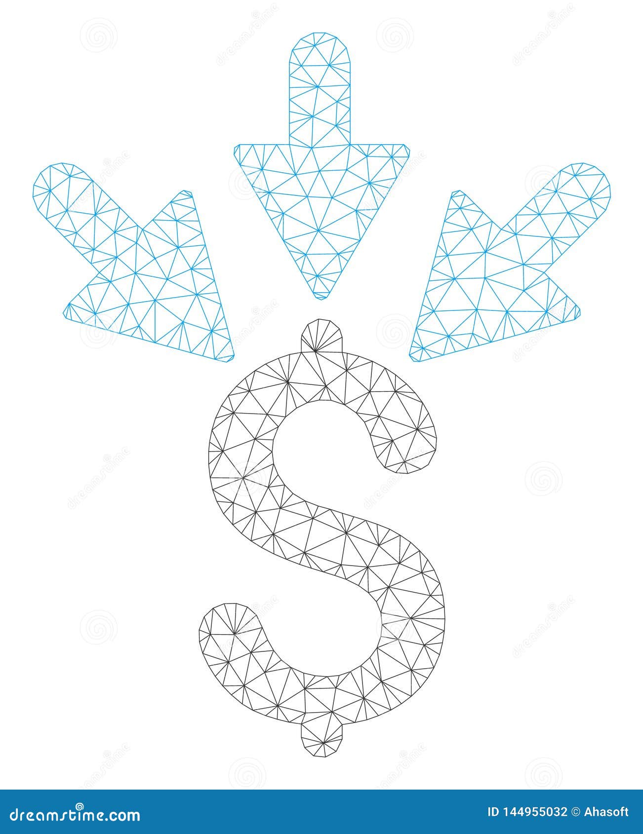 Aggregate Payment Polygonal Frame Vector Mesh Illustration Stock Vector ...