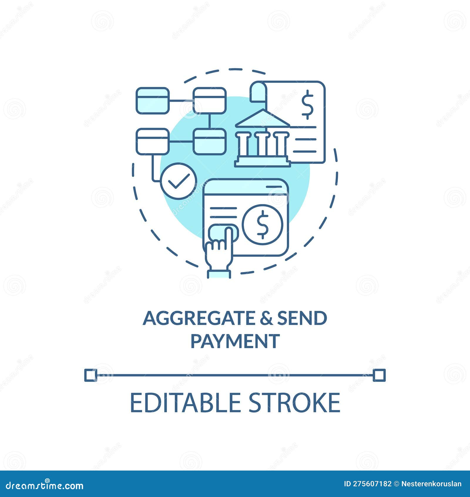 Aggregate and Send Payment Turquoise Concept Icon Stock Vector ... Aggregate and Send Payment Turquoise Concept Icon Stock Vector ...