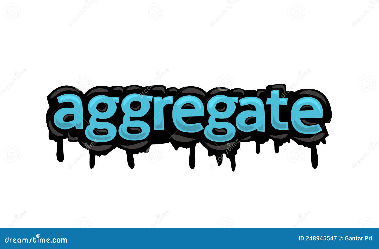 AGGREGATE Writing Vector Design on White Background Stock Illustration ...