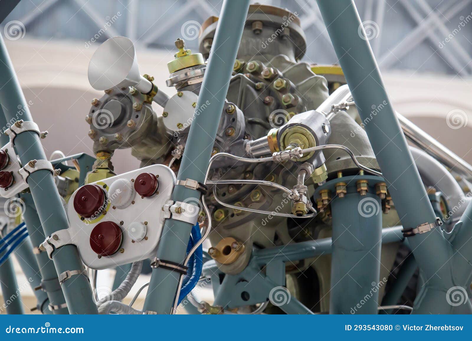 Aggregates Fuel Supply Elements of a Liquid Rocket Engine. Stock Photo ...