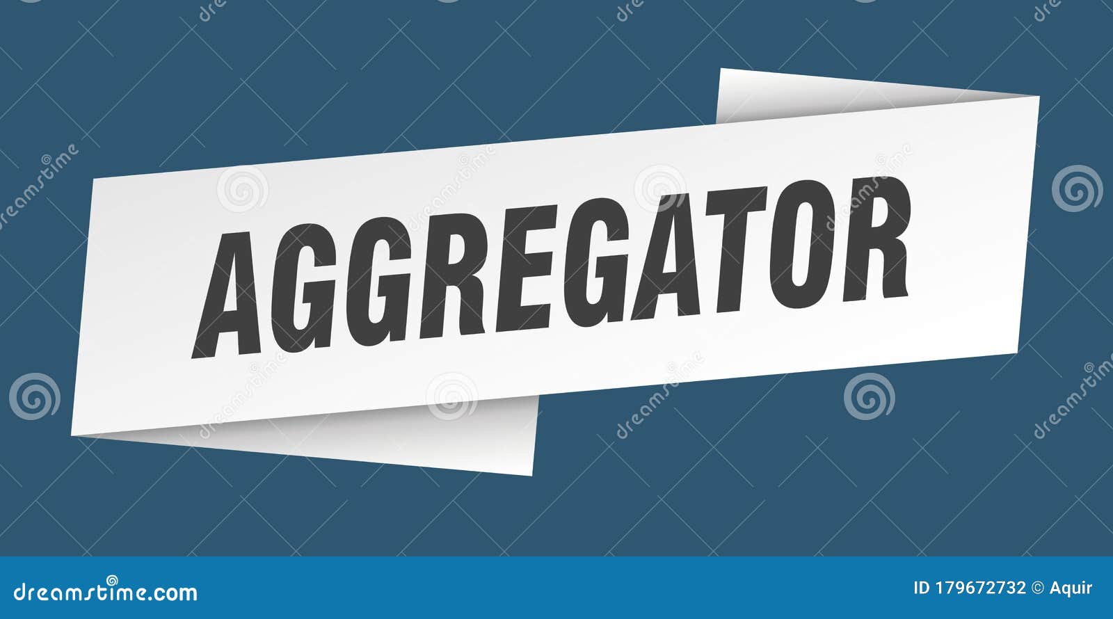 Aggregator Banner Template. Aggregator Ribbon Label Stock Vector ...