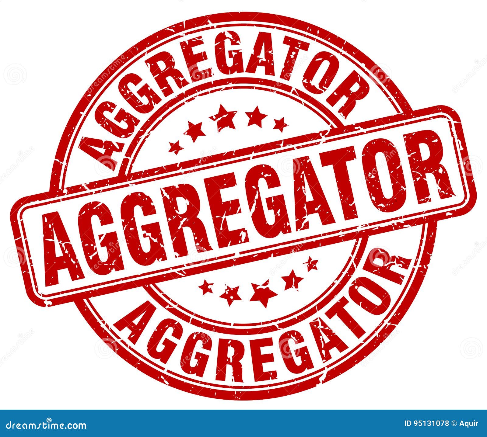Aggregator Red Grunge Stamp Stock Vector - Illustration of white, stamp ...