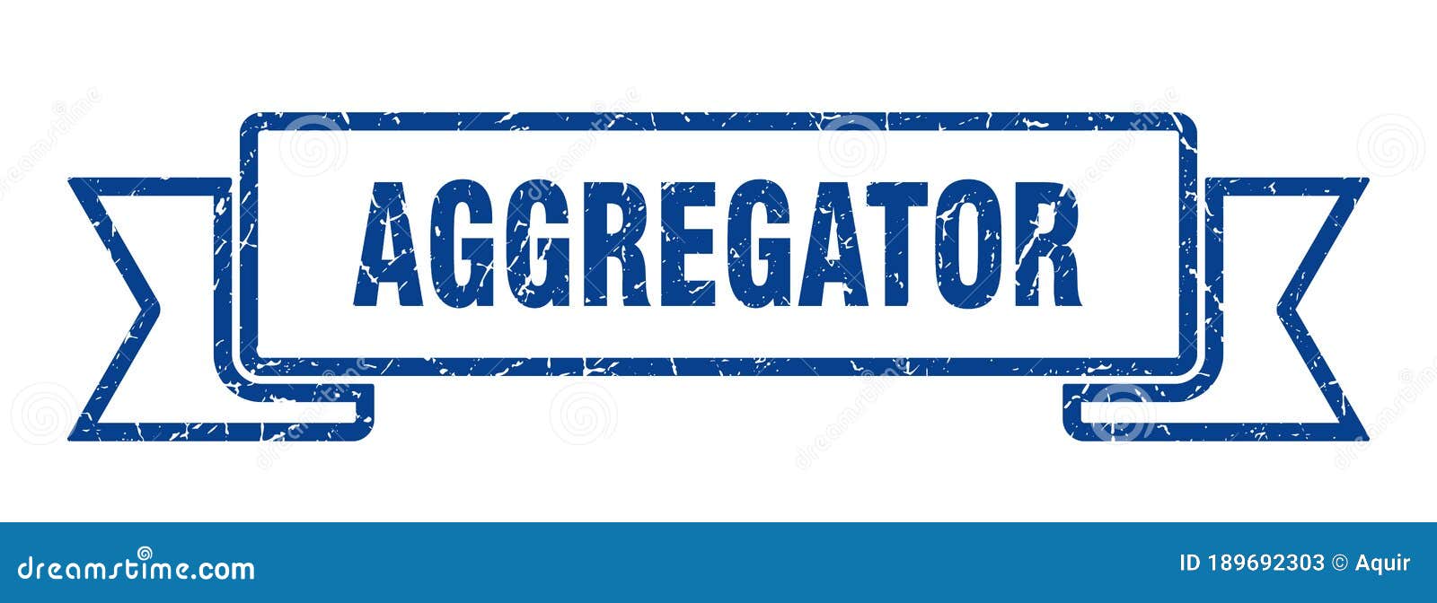 Aggregator ribbon. stock vector. Illustration of blue - 189692303