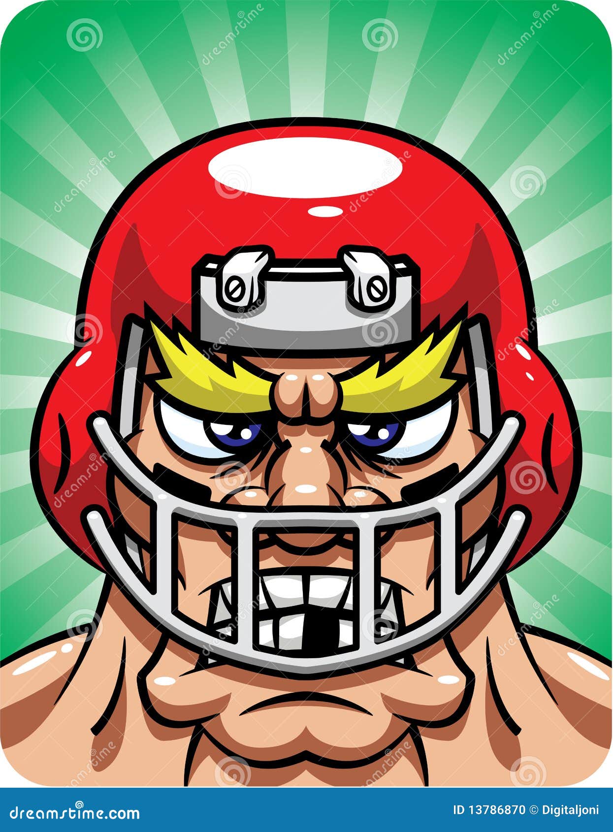 Angry Football Player Clipart