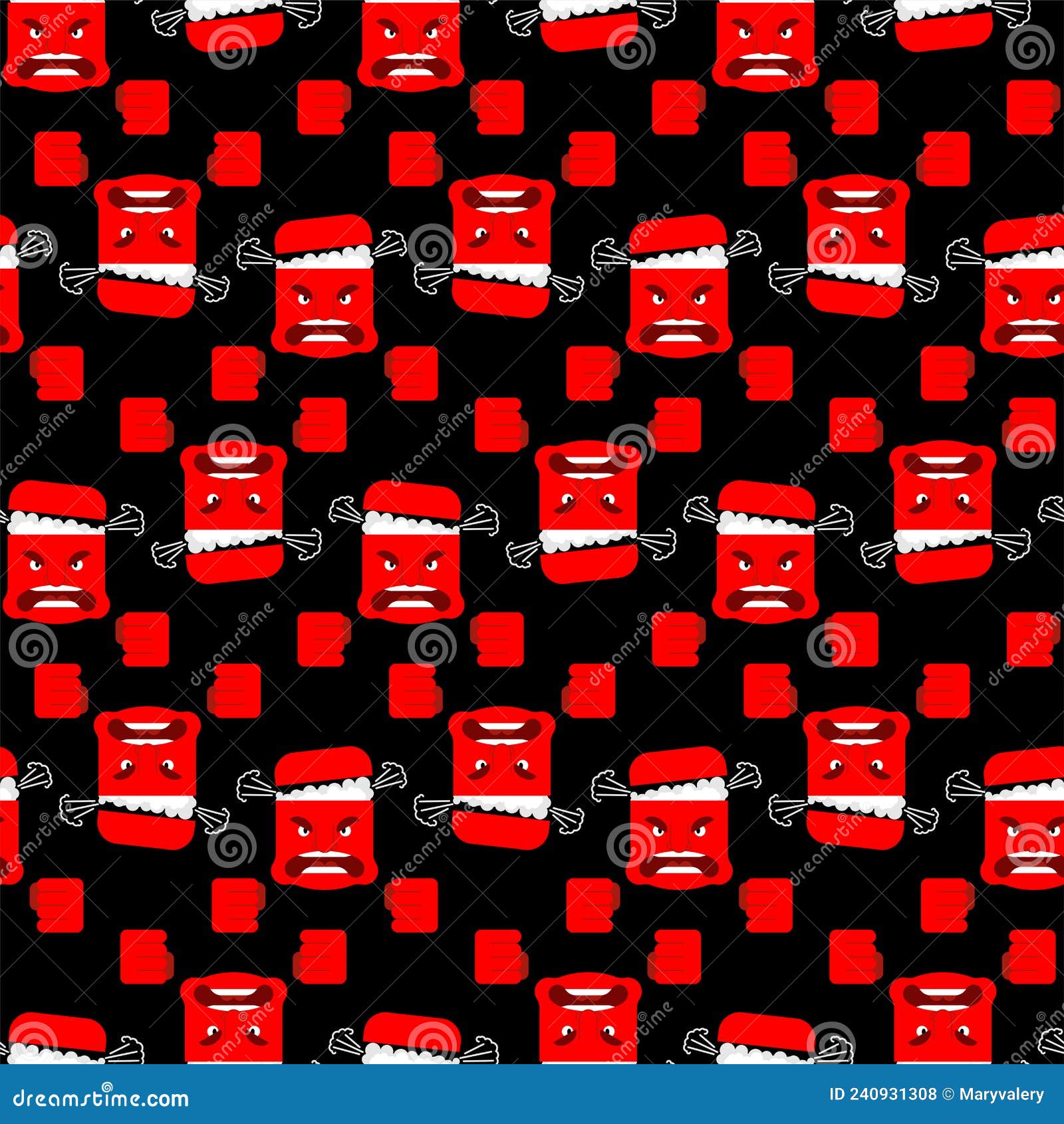 Aggression Pattern Seamless. Anger Background Stock Vector ...