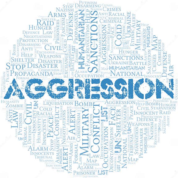 Aggression Word Cloud. Vector Made with the Text only. Stock Vector ...