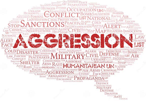 Aggression Word Cloud. Vector Made with the Text only. Stock Vector ...